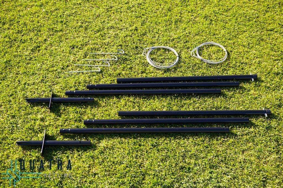 Ball Stop Barrier Nets with 2 Support Posts - 100mm sq (Multiple Sizes ...