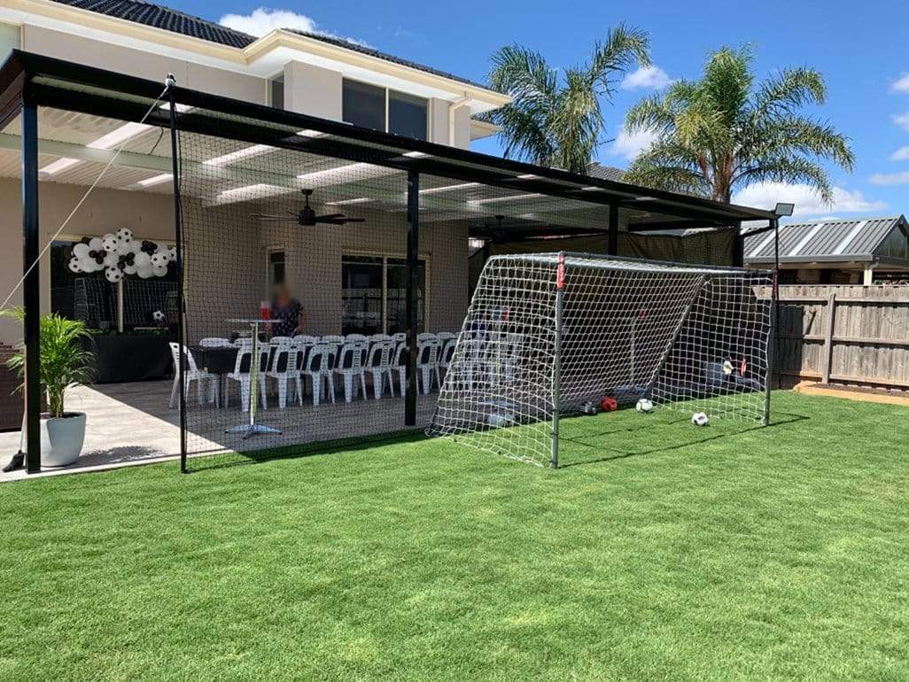 Ball Stop Barrier Nets with 2 Support Posts - 40mm sq (Multiple Sizes ...