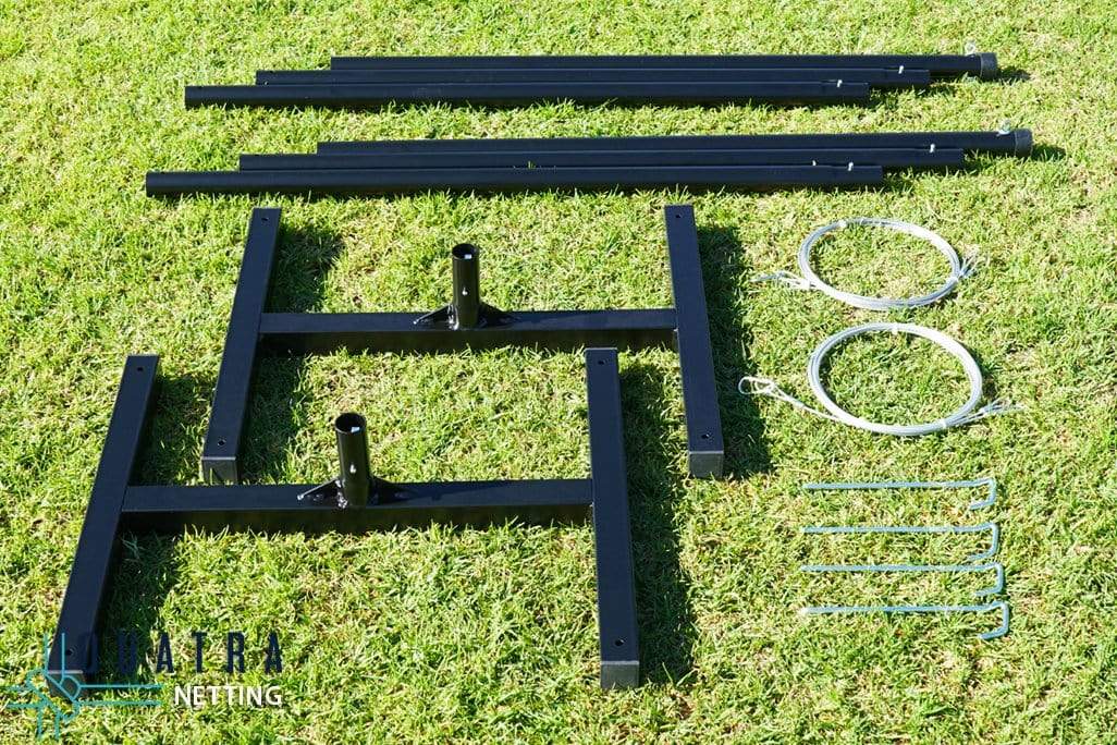 Ball Stop Barrier Nets with 2 Support Posts - 40mm sq (Multiple Sizes ...